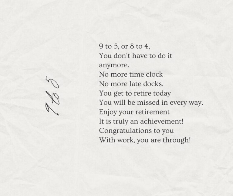 10+ Retirement Poems and Images - Heartfelt and Funny