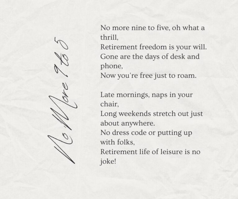 10+ Retirement Poems and Images - Heartfelt and Funny
